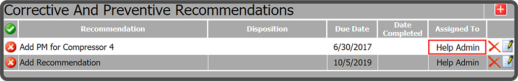 Assign Incident Investigation Recommendations