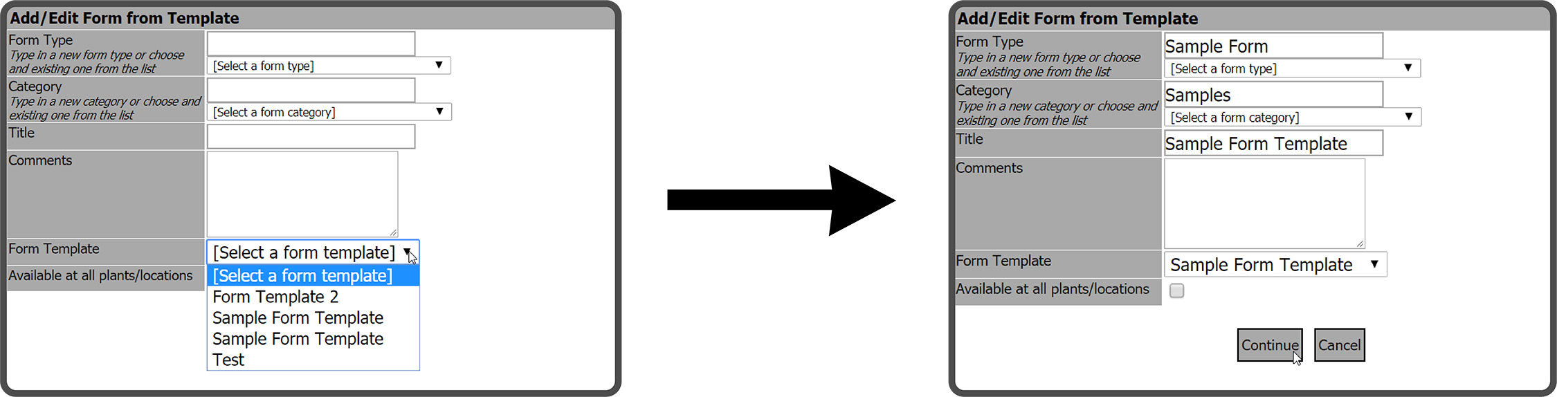 Complete From Custom Template