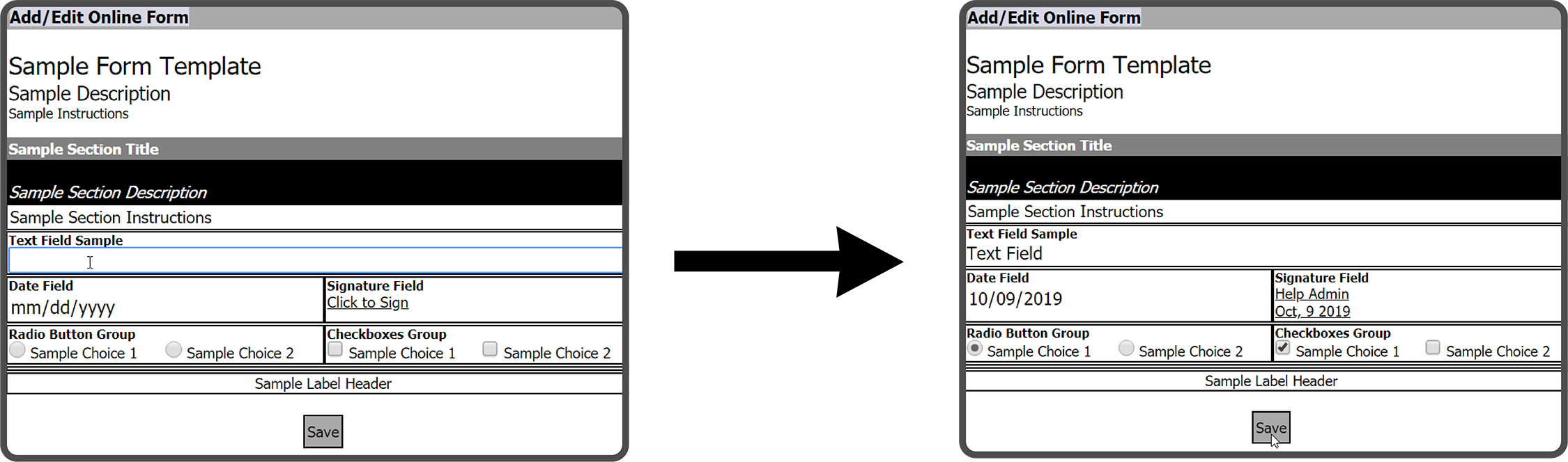 Complete From Custom Template