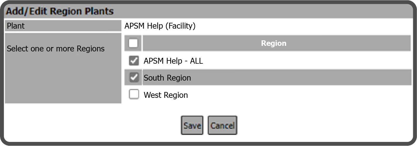 Add/Remove Regions to Plants